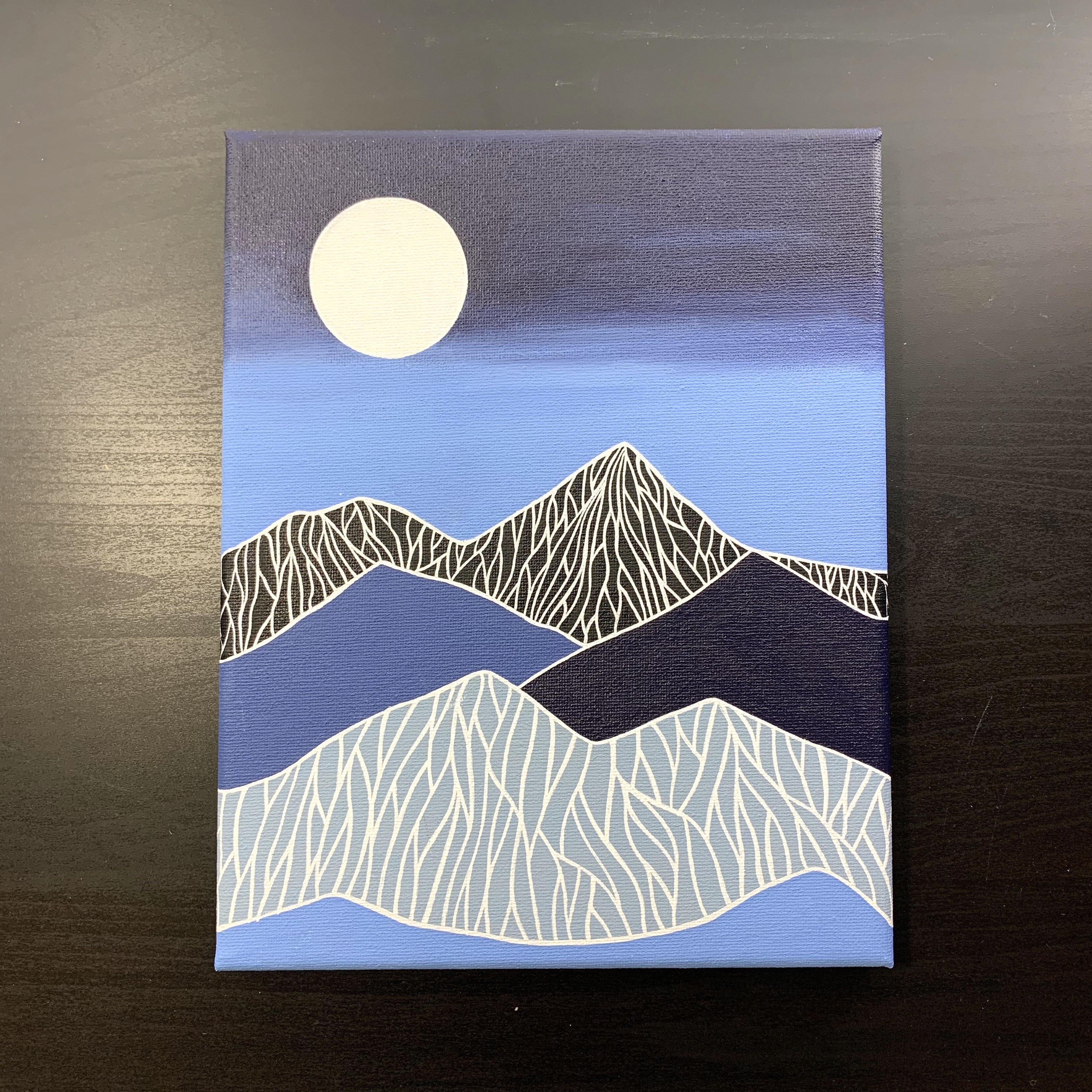 Simple Paintings Of Mountains