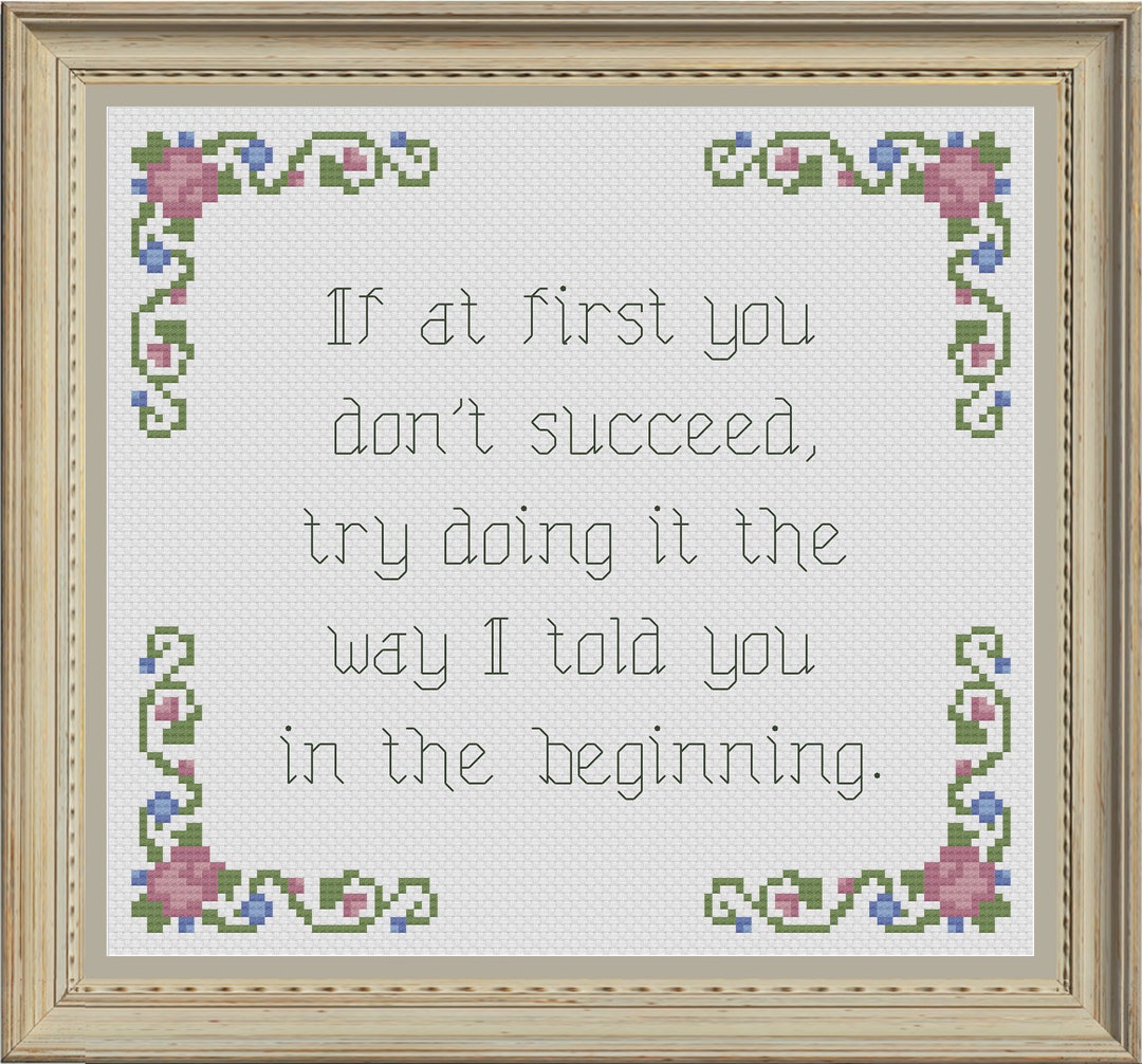 The Right Way PDF Cross Stitch Pattern - Etsy