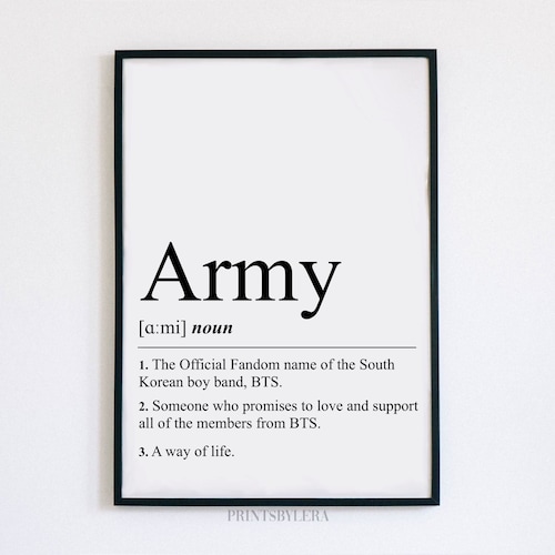 EXO-L Definition Art Print Dictionary Style Home Decor - Etsy