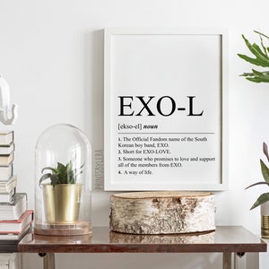 EXO-L Definition | Art Print | Dictionary Style | Home Decor Poster ...