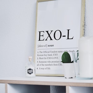 EXO-L Definition | Art Print | Dictionary Style | Home Decor Poster ...