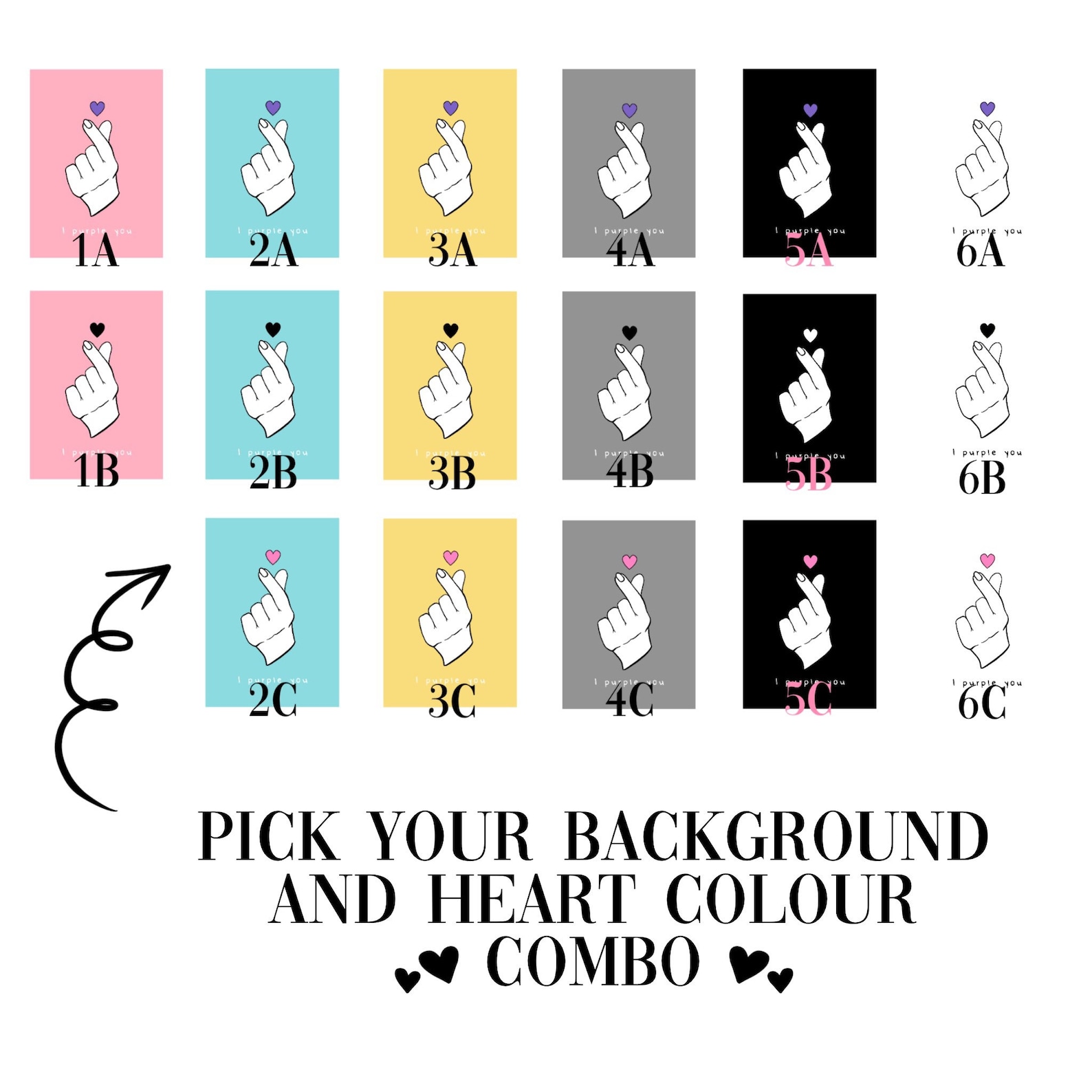 Kpop Finger Heart I Love You Saranghae Borahae Hand Gesture - Etsy