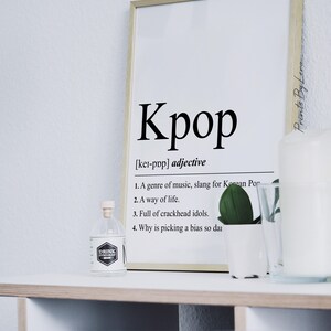 Kpop Definition | Art Print | Dictionary Page Style | Home Decor Poster ...