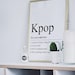 Kpop Definition Art Print Dictionary Page Style Home Decor Poster ...
