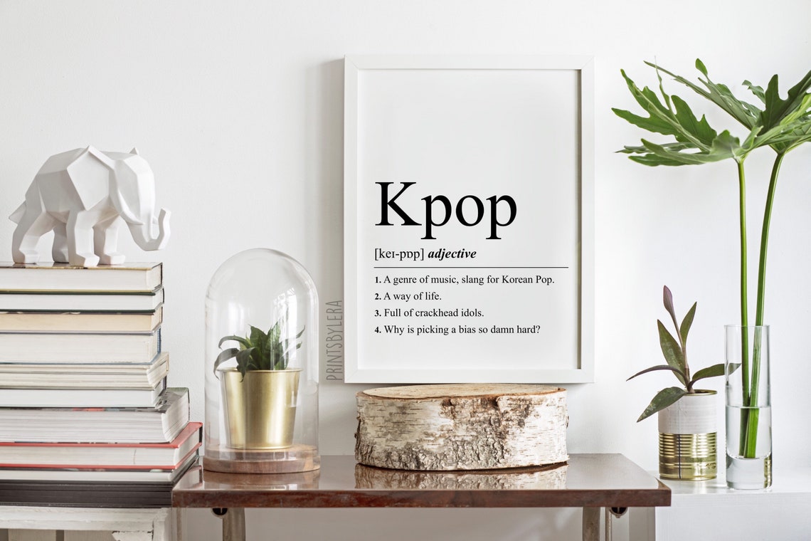 Kpop Definition | Art Print | Dictionary Page Style | Home Decor Poster ...