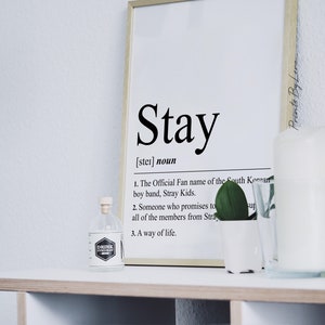 Stay Definition | Art Print | Dictionary Style | Home Decor Poster ...