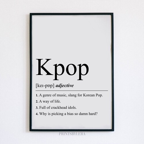 EXO-L Definition Art Print Dictionary Style Home Decor - Etsy