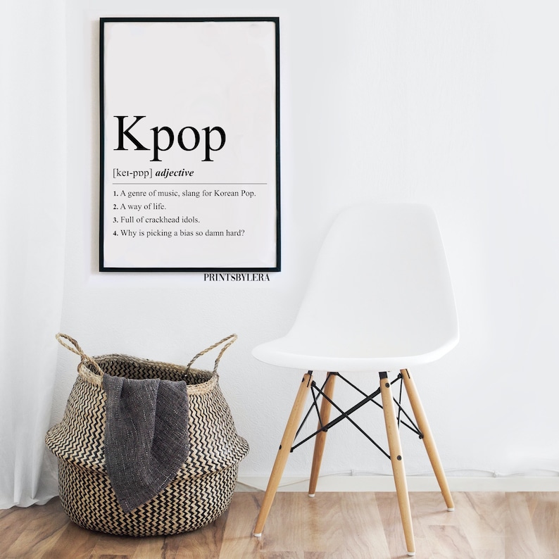Kpop Definition Art Print Dictionary Page Style Home Decor Poster ...