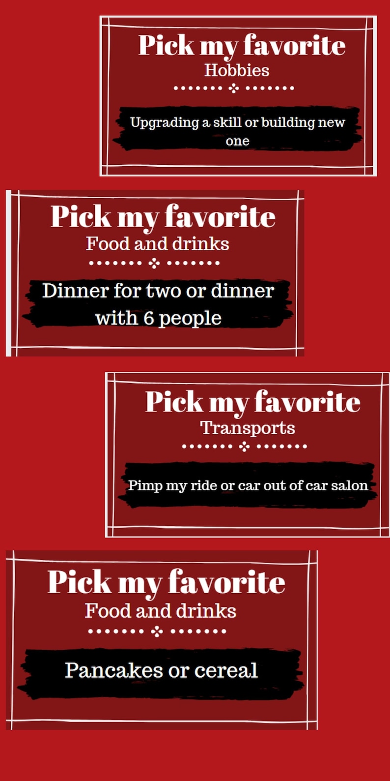 Printable Game - Pick My Favorite, Pick My Favorite Printable Game ...