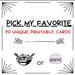 Printable Game - Pick My Favorite, Pick My Favorite Printable Game ...