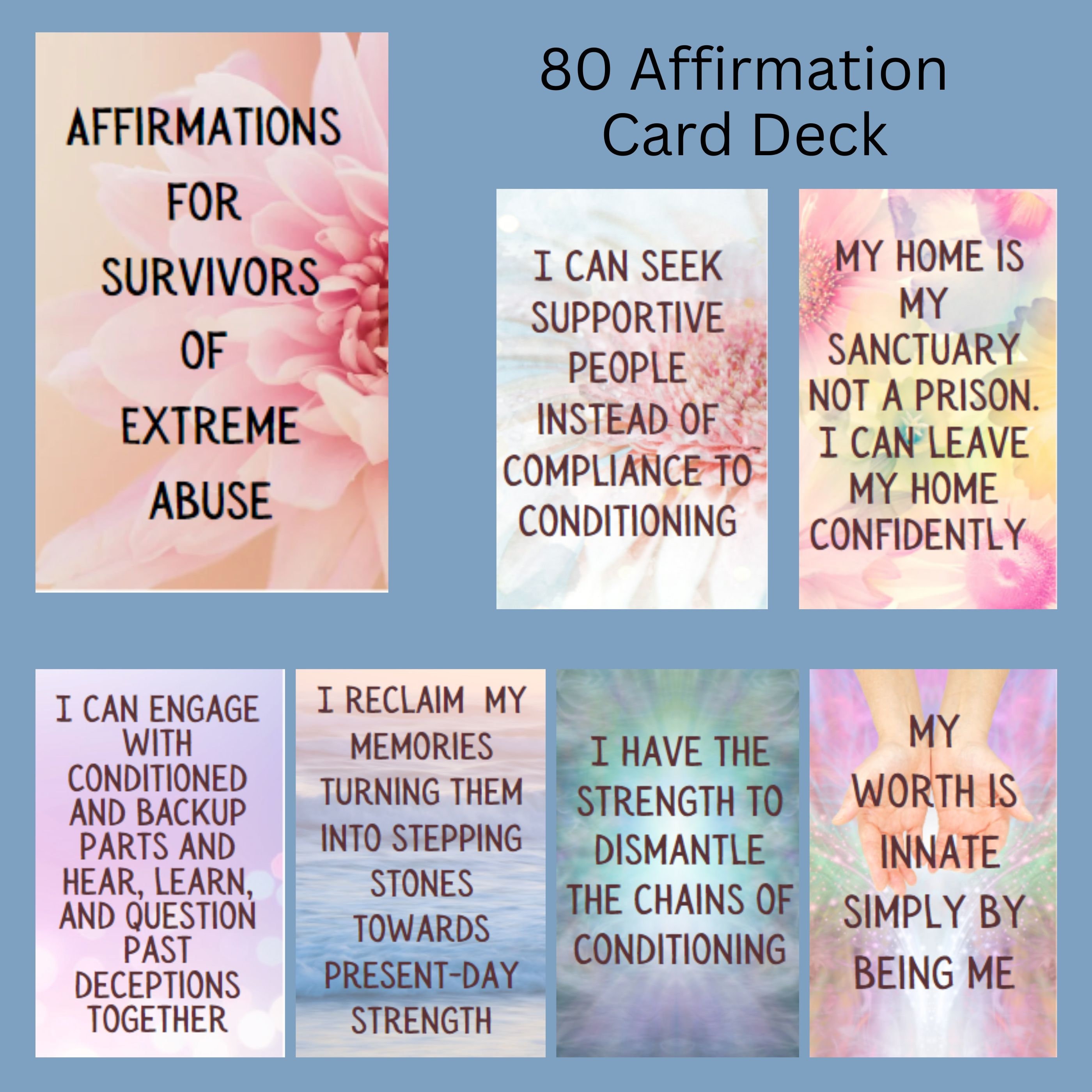 Affirmation Cards for Survivors of Extreme Abuse RA/MCOA Positive ...