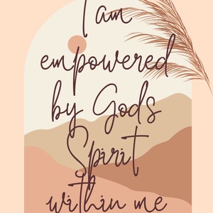 Boho Christian Affirmation Cards Printable Affirmation Deck ...