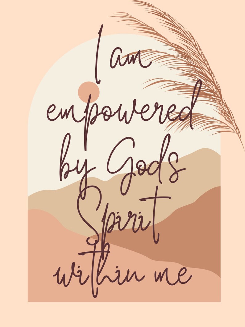 Boho Christian Affirmation Cards Printable Affirmation Deck ...