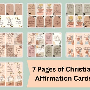 Boho Christian Affirmation Cards Printable Affirmation Deck ...