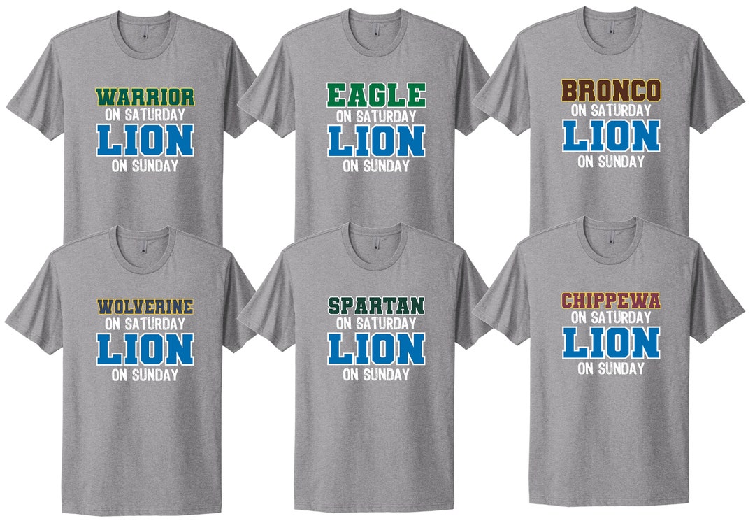 College Football on Saturday / Lion on Sunday Lions Football Adult ...
