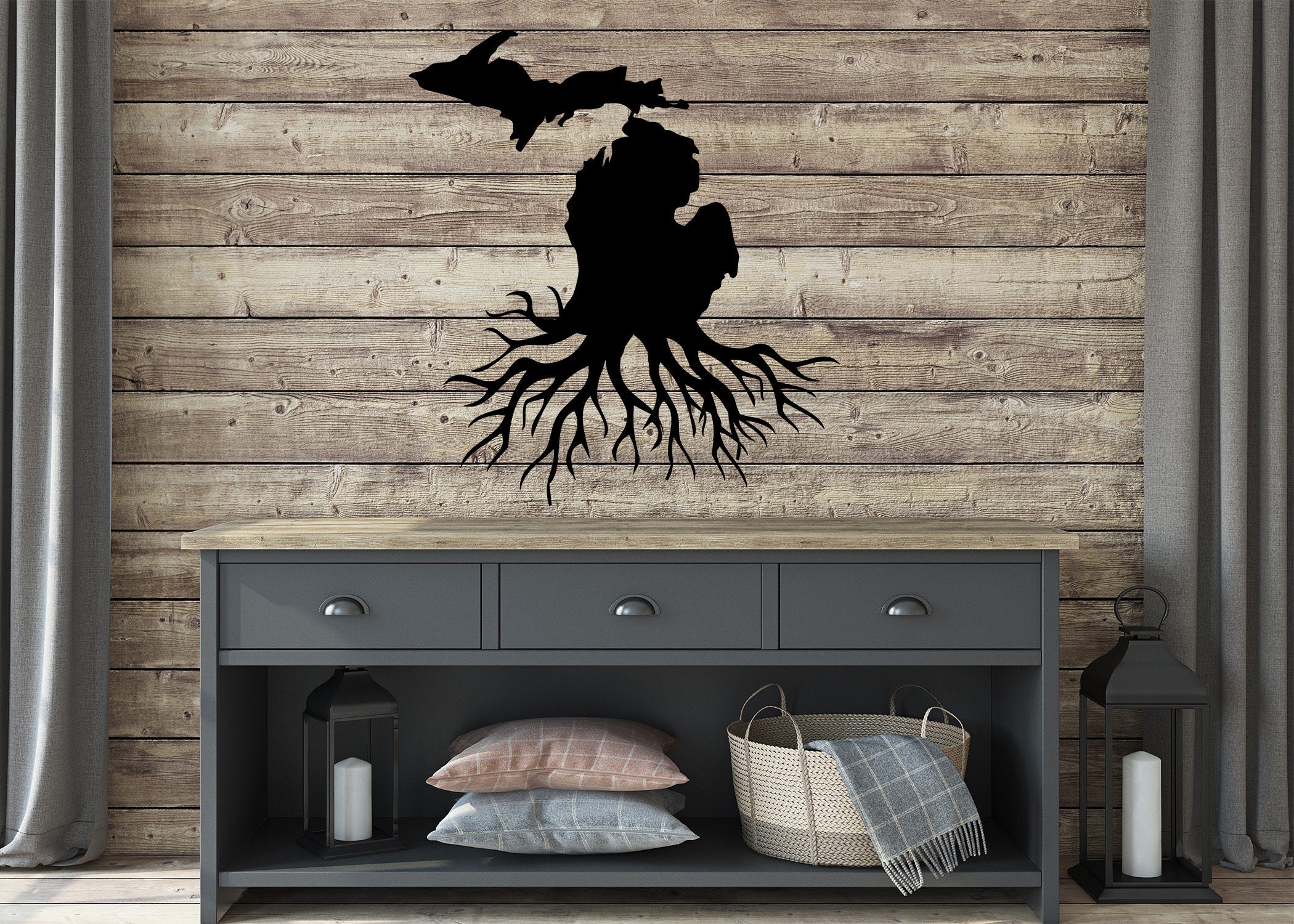 Michigan Roots Custom Vinyl Decal - Etsy