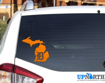 DETROIT TIGERS Vinyl Car Decal Sticker MLB Old English D - Etsy