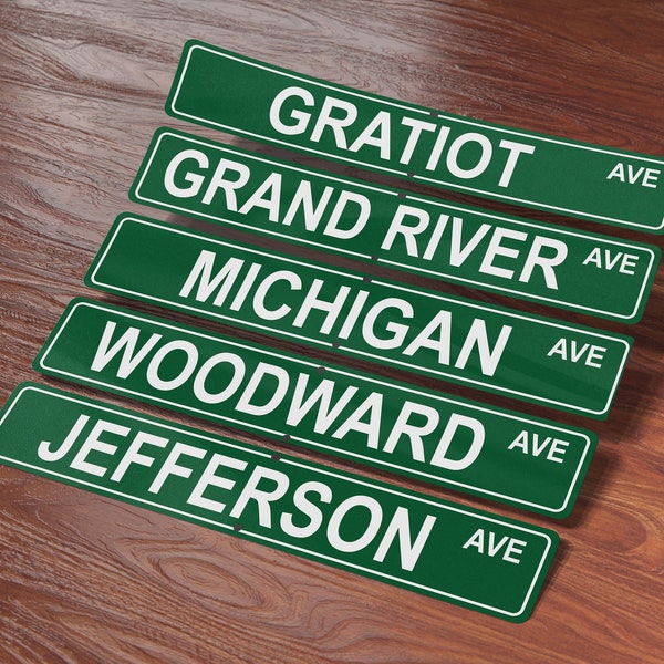 Detroit Street Sign - Etsy