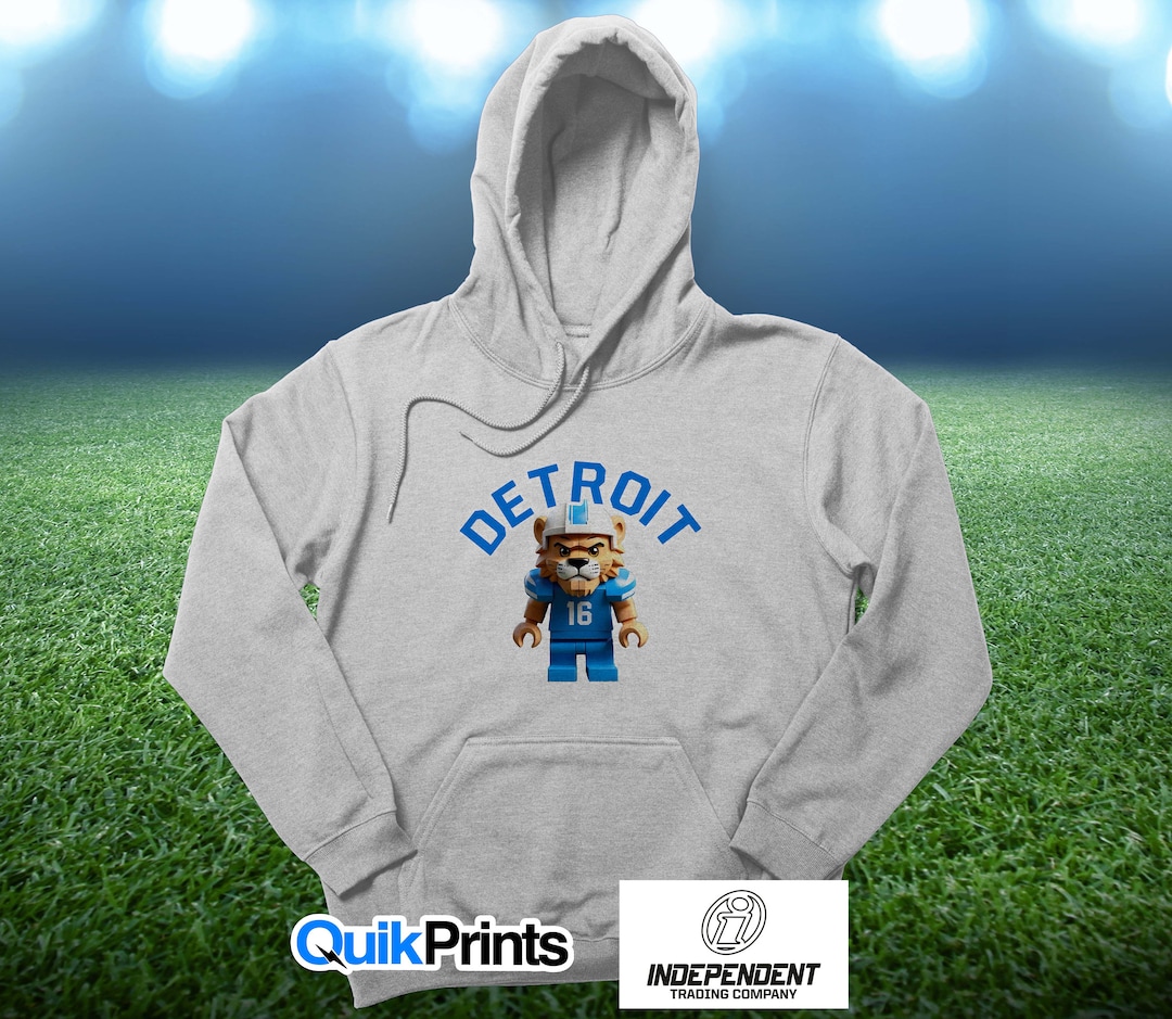 Detroit Lego Lion Premium Pullover Hoodie Adult, Tall and Youth Sizes ...
