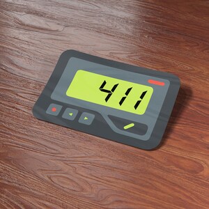 Personalized Pager Code Sticker Custom Text 3 Sizes to Choose From - Etsy