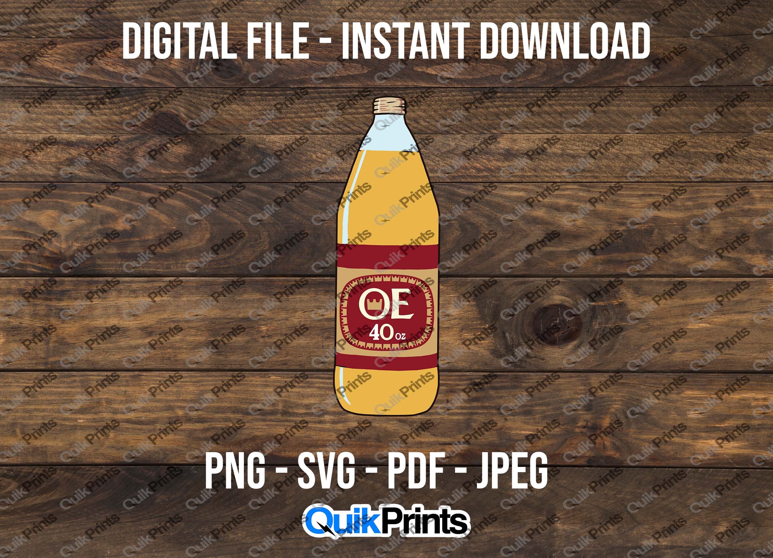 40 Oz Malt Liquor Digital Download SVG PNG, Jpeg and PDF File - Etsy