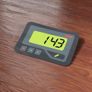 Personalized Pager Code Sticker Custom Text 3 Sizes to - Etsy