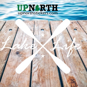 Lake Life Boat Paddles Custom Vinyl Wall Decal | Etsy