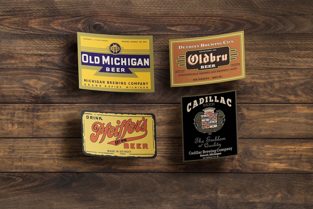 Detroit Beer Sticker Pack 4 STICKERS 4 Sizes to Choose - Etsy