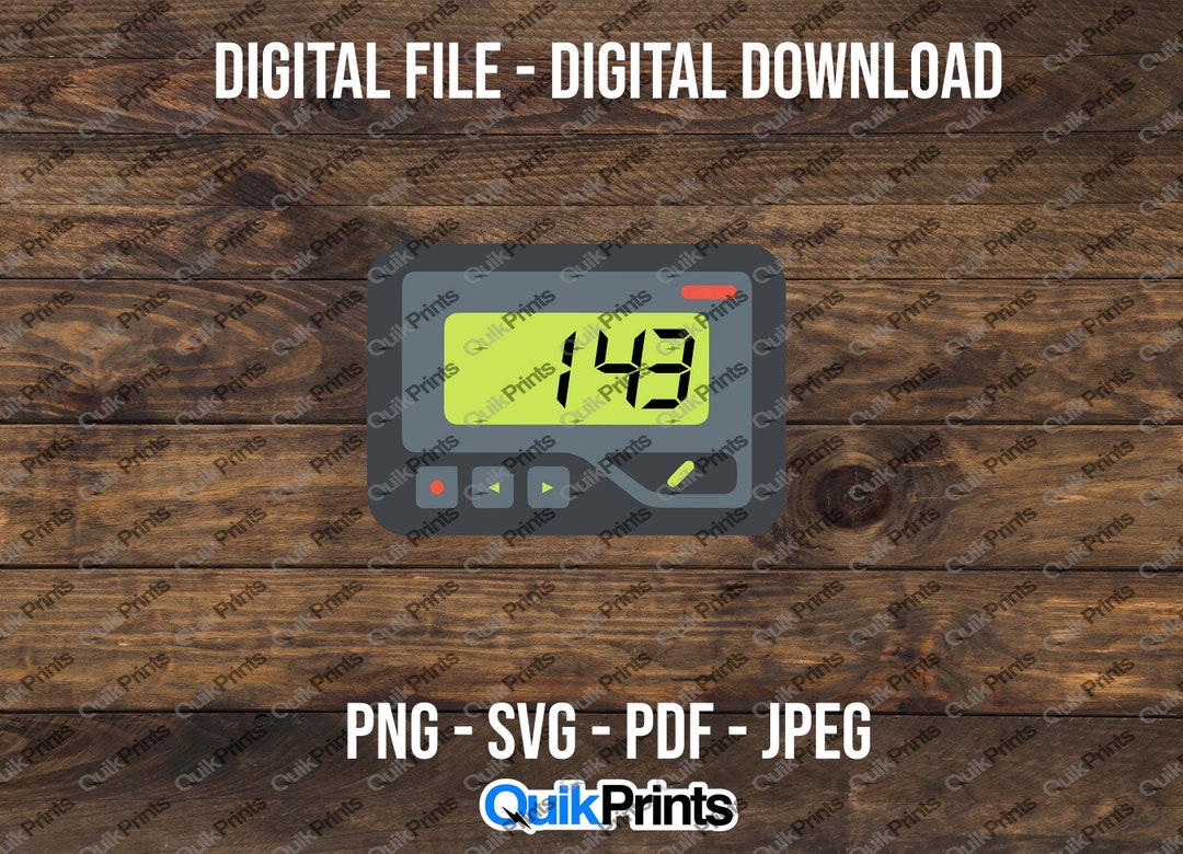 Pager Code 143 Digital Download SVG PNG, Jpeg and PDF File - Etsy