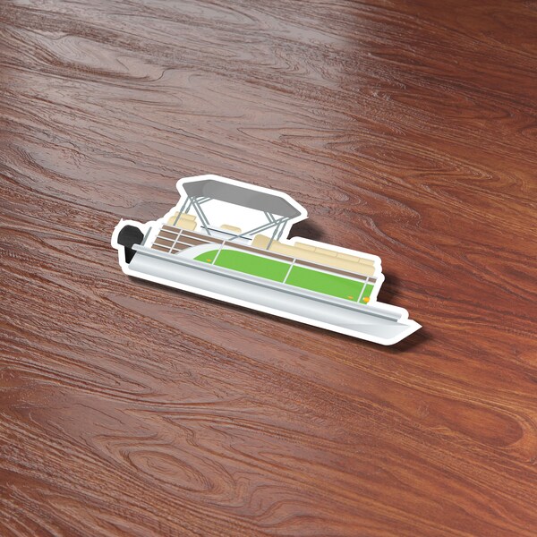 Pontoon Boat Sticker - Etsy