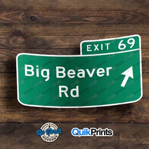 Custom Expressway Exit Sign Sticker 3 Sticker Sizes Personalized ...