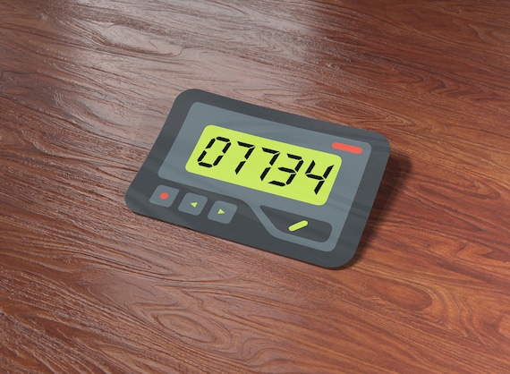 Personalized Pager Code Sticker Custom Text 3 Sizes to - Etsy