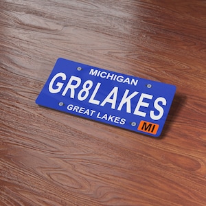 Custom Sticker Personalized Michigan License Plate 3 Sizes - Etsy
