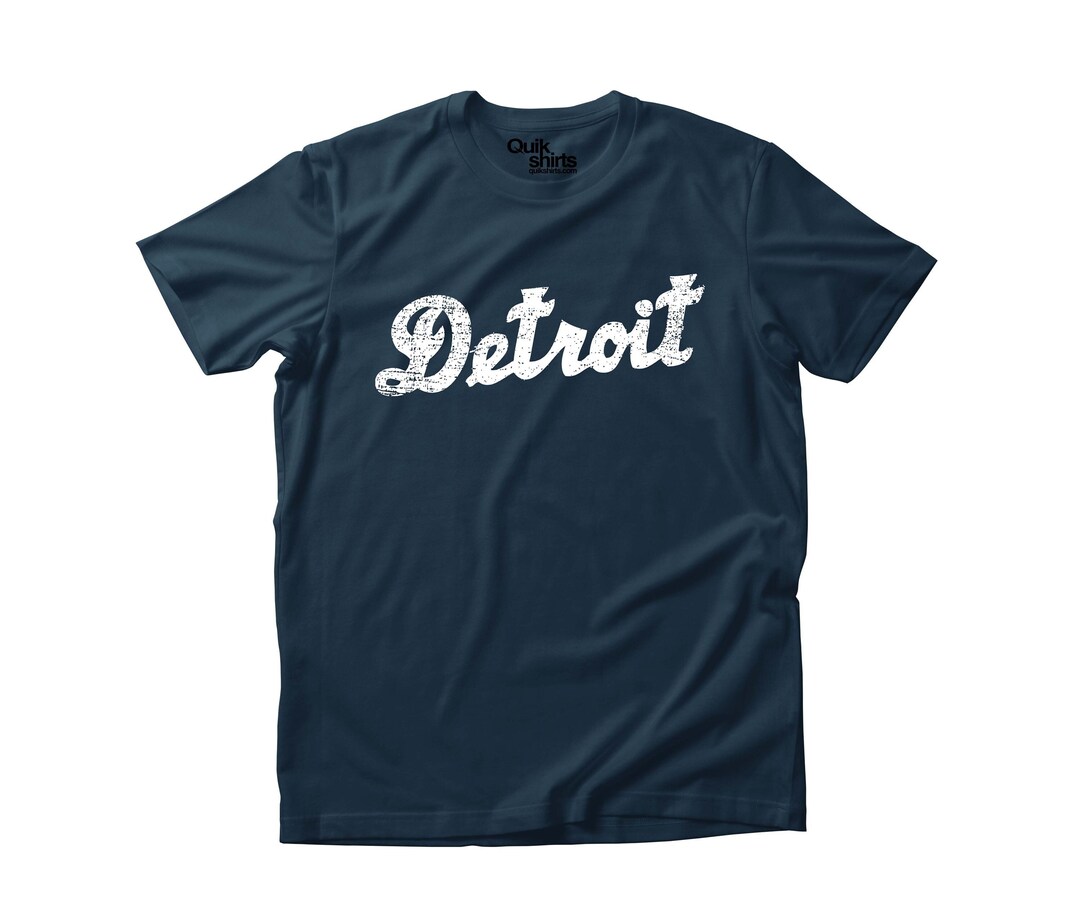 Detroit Cursive vintage Print Detroit Michigan Premium Shirt Adult ...