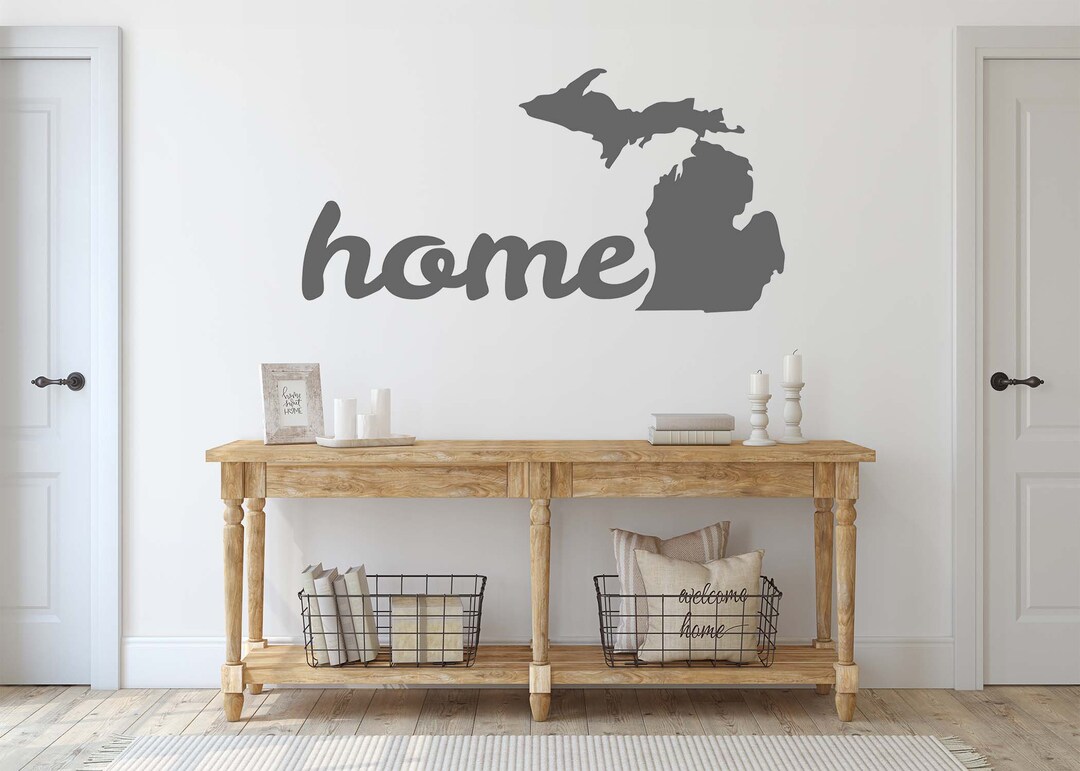 Michigan Home Mitten Custom Vinyl Decal - Etsy