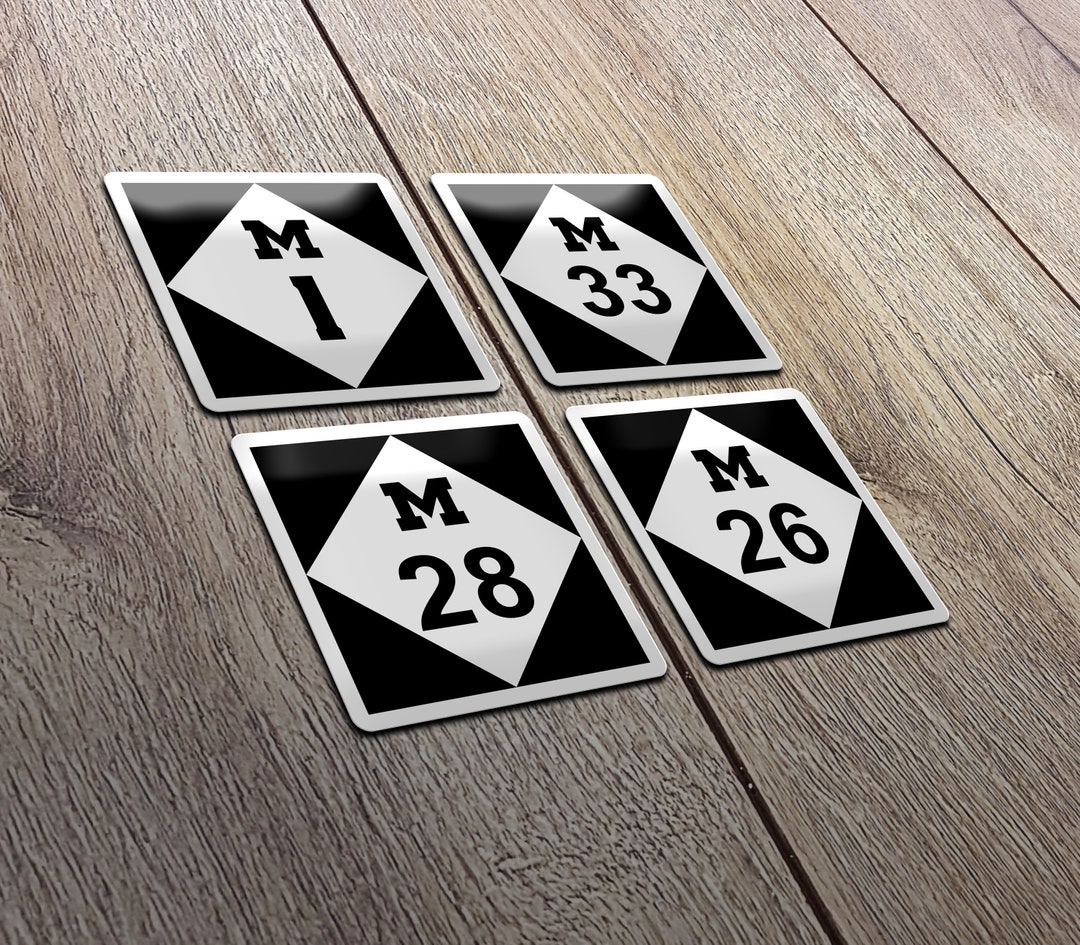 Stickers Michigan Highways M2 M20 M72 Custom Road Signs - Etsy
