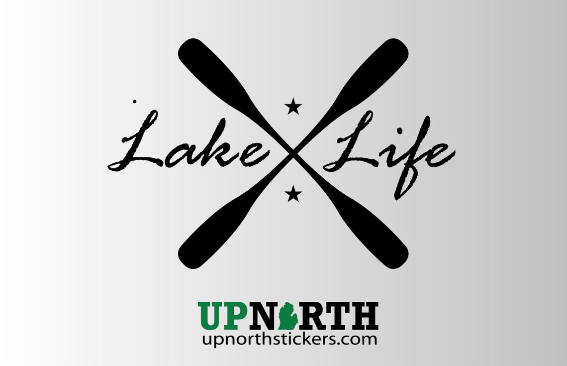 Lake Life Boat Paddles Custom Vinyl Wall Decal | Etsy