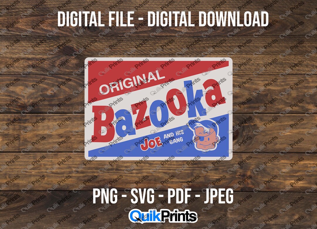 Bazooka Digital Download SVG PNG, Jpeg and PDF File - Etsy