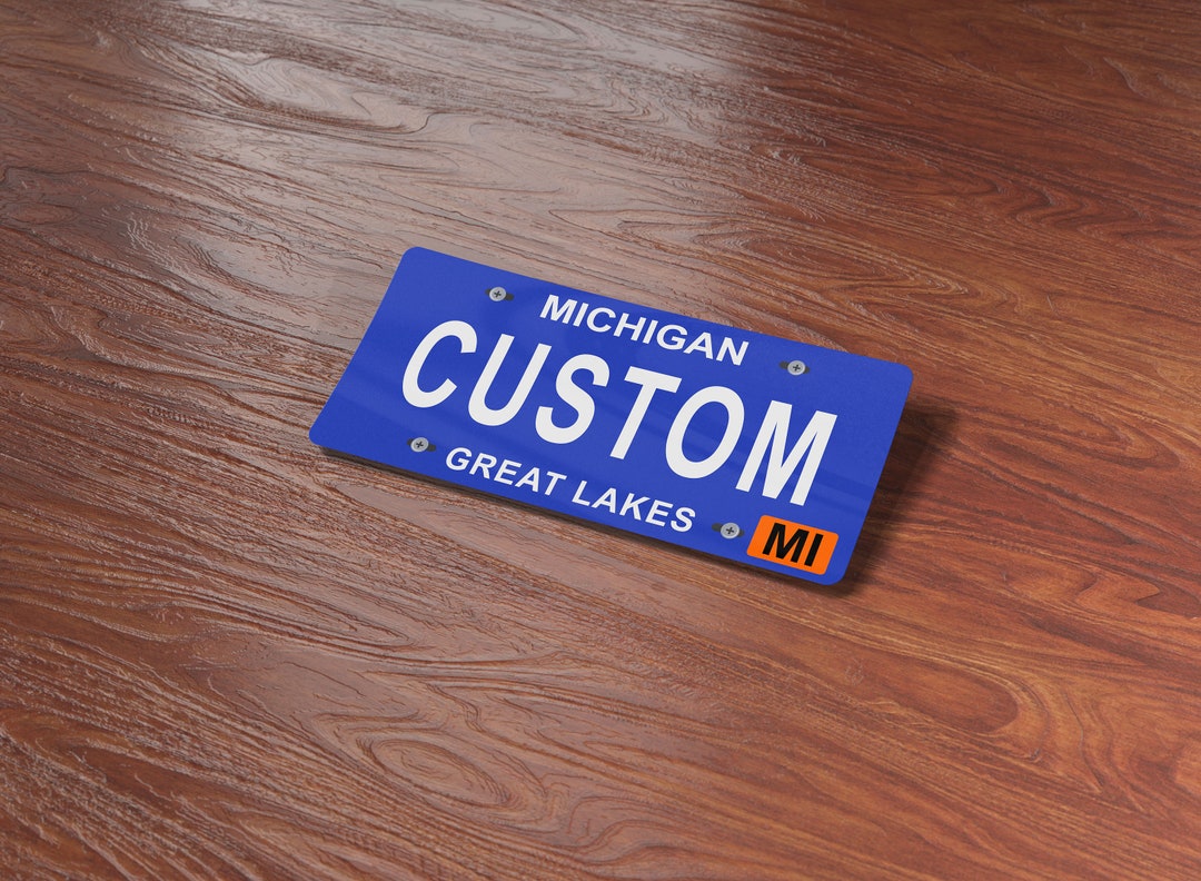 Custom Sticker Personalized Michigan License Plate 3 Sizes - Etsy