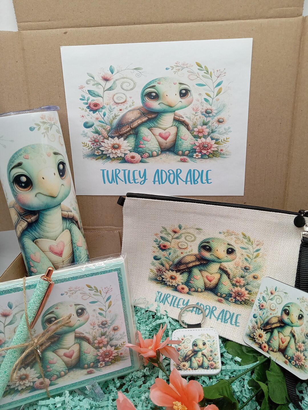Sea Turtle Gift Box Set. choose Your Own Sentiment/sticker for Box. - Etsy