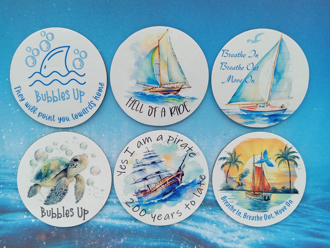 Bubbles up Assorted 2 Magnets. Set of 6. - Etsy