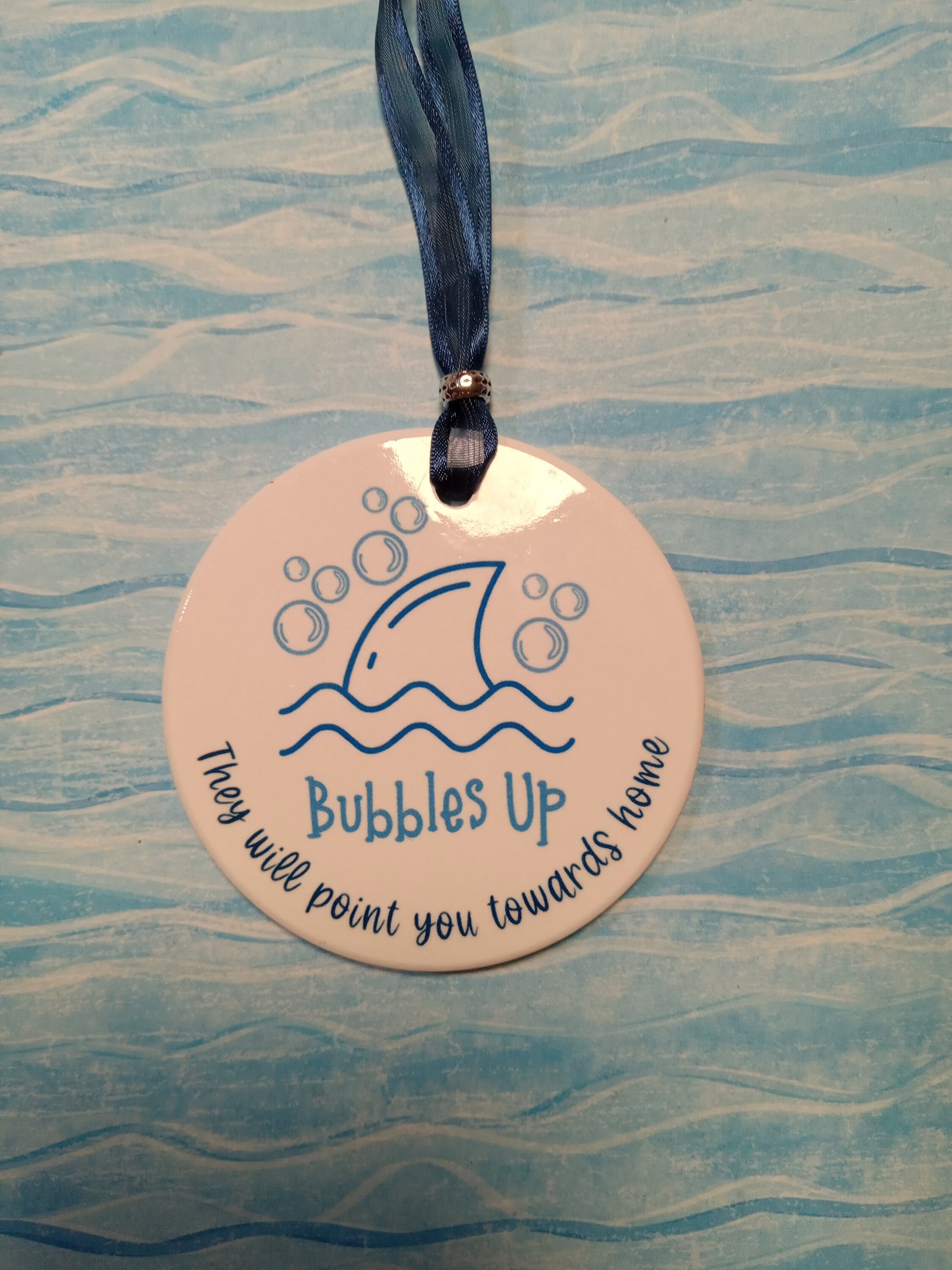 Bubbles Up, Fins up Ceramic Ornament - Etsy