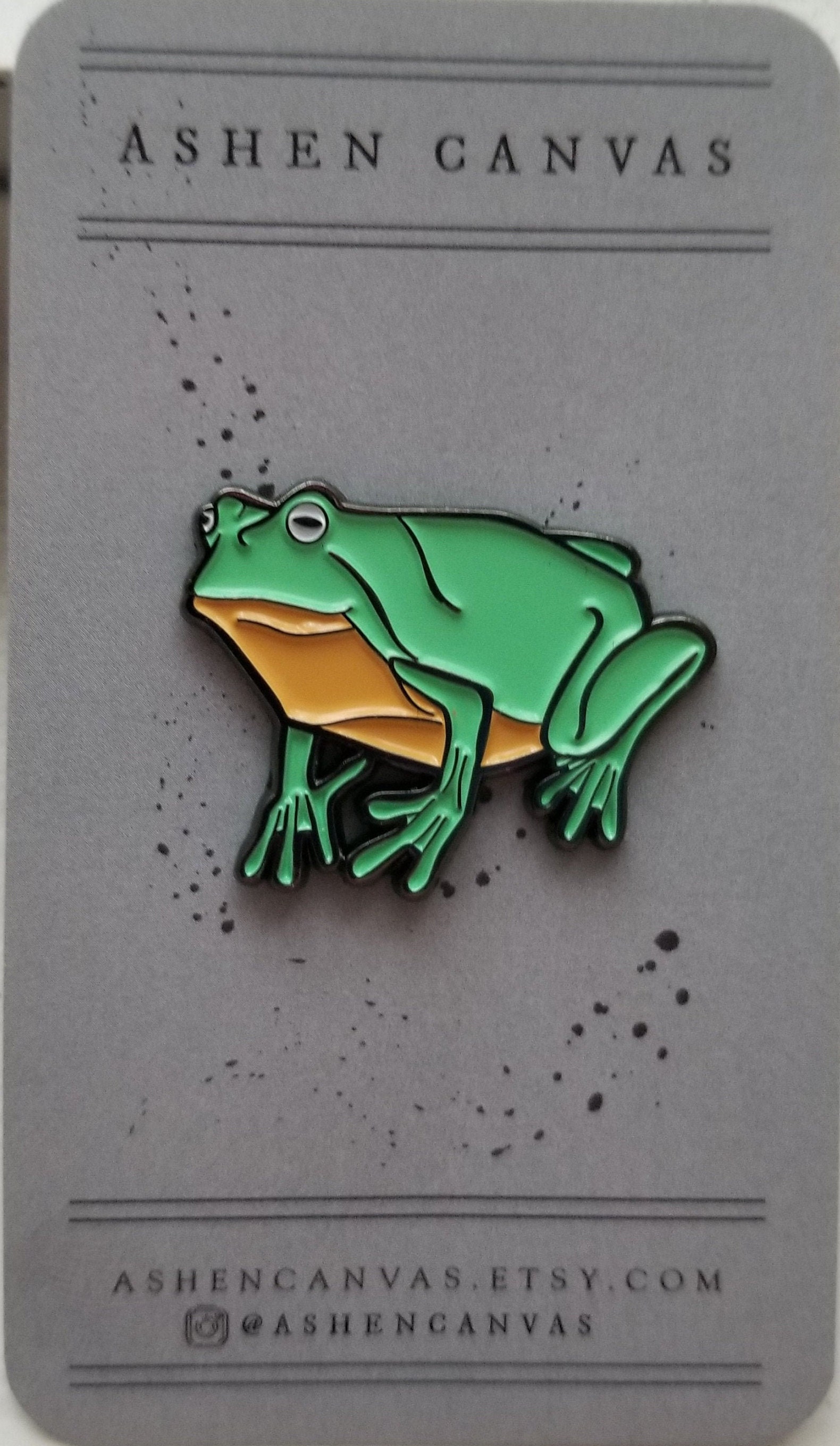 Frog Pin Soft Enamel Pin 1.25 Cute Frog Pin | Etsy