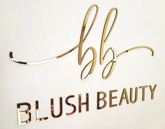 LARGE Custom 3D Acrylic Mirror Business Logo Wall Mounted - Etsy UK