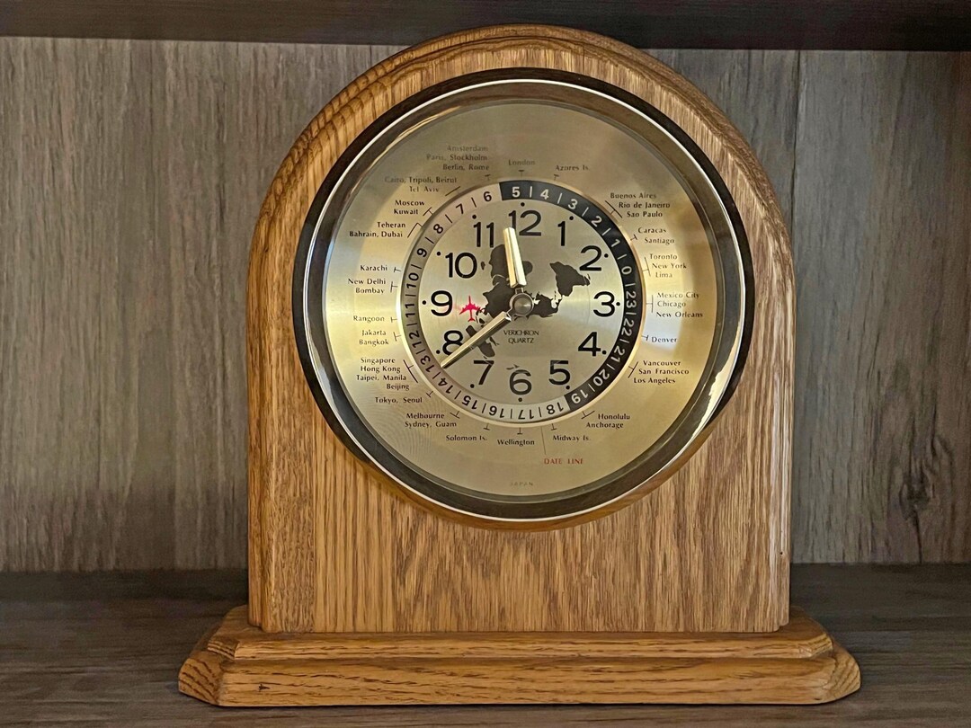 Verichron Quartz Desktop World Clock - Etsy