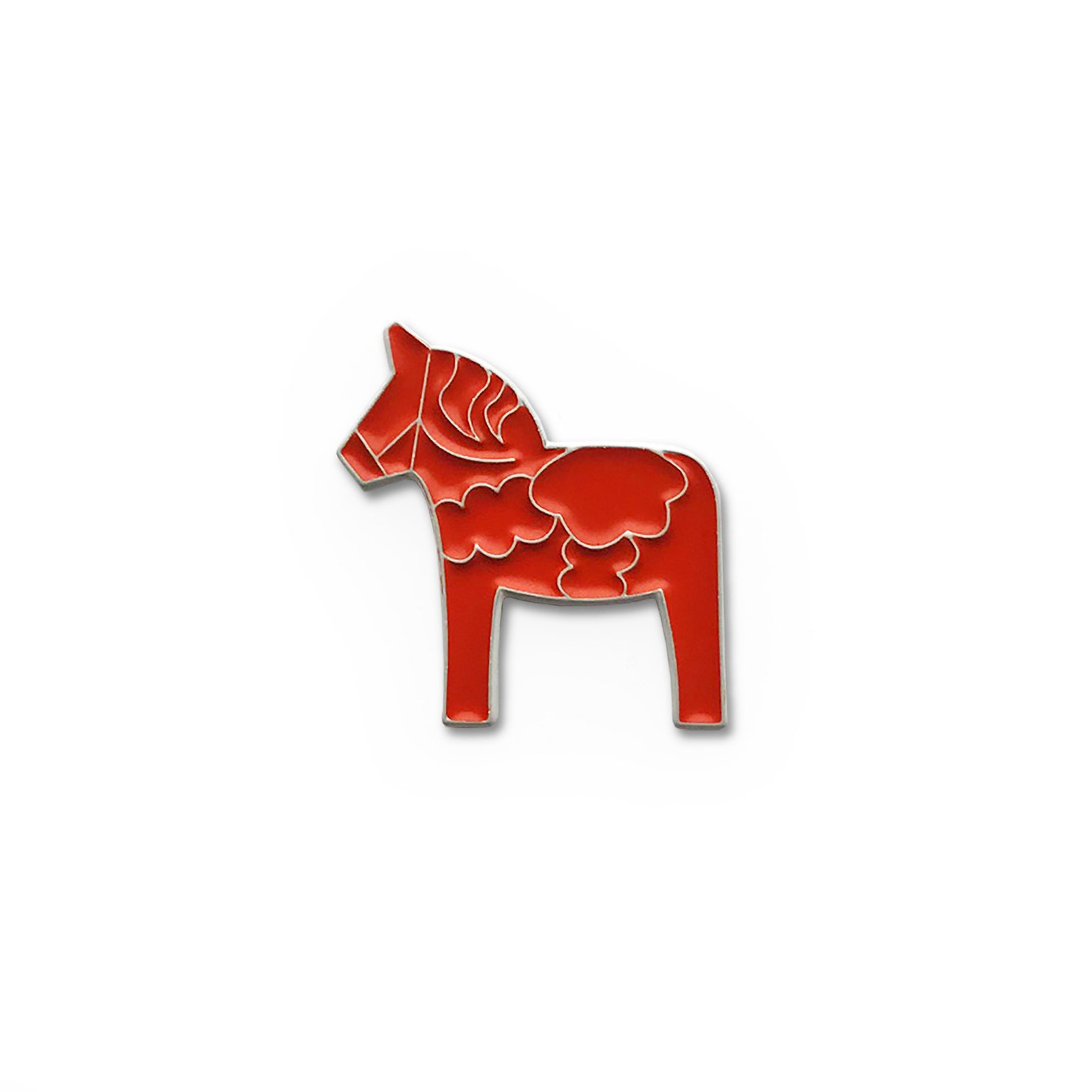 Red Swedish Horse Enamel Pin - Etsy UK