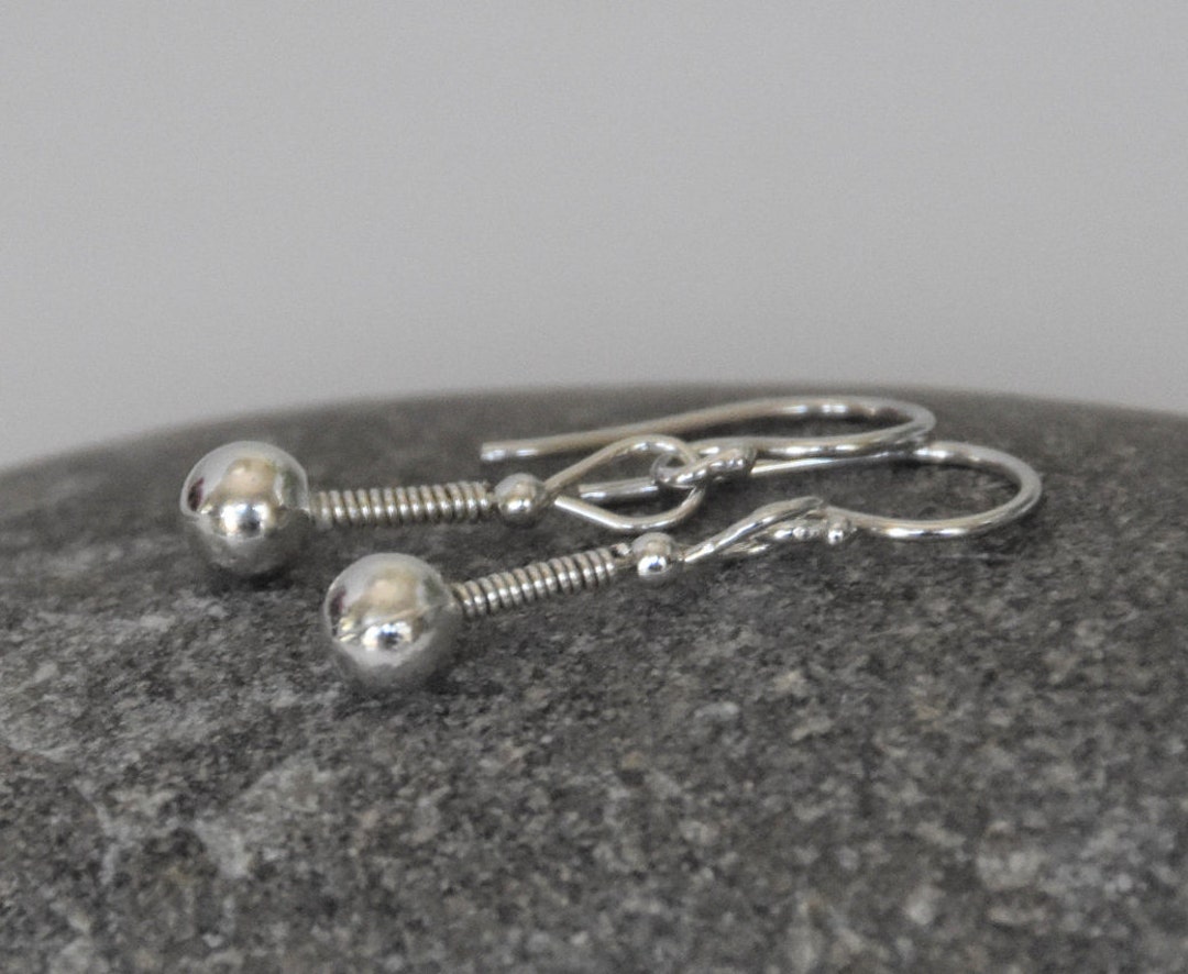 Unique Silver Earrings, Unique Sterling Silver Earrings, Tiny Sterling ...