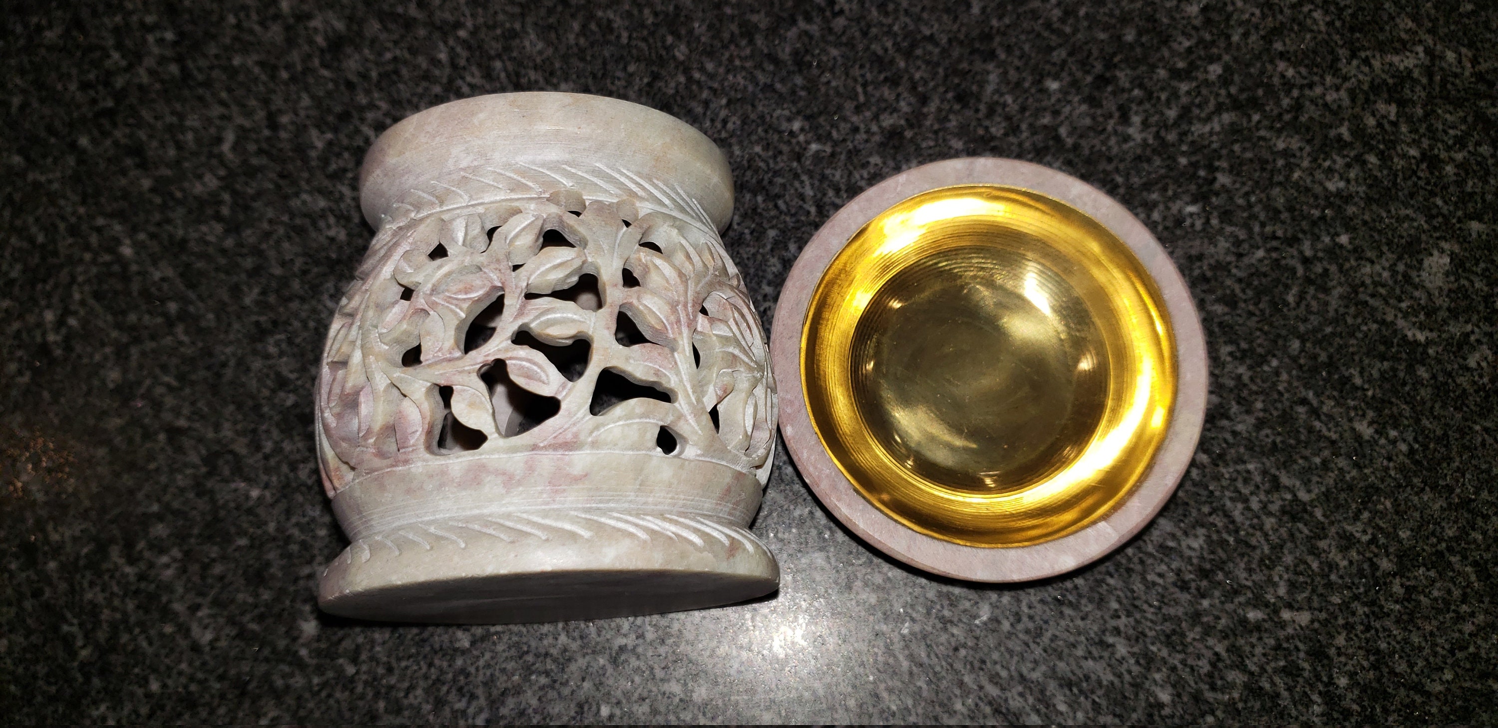 Handmade, Natural Stone Essential Oil Warmer and Fragrance Diffuser for ...