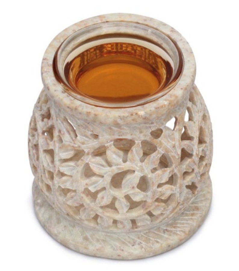 Handmade, Natural Stone Essential Oil Warmer and Fragrance Diffuser for ...