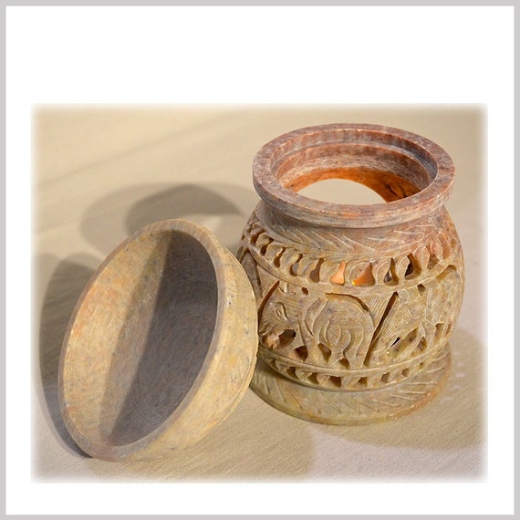 Handmade Natural Stone Essential Oil Warmer and Fragrance - Etsy